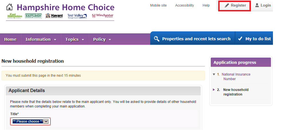 Help - Hampshire Homechoice