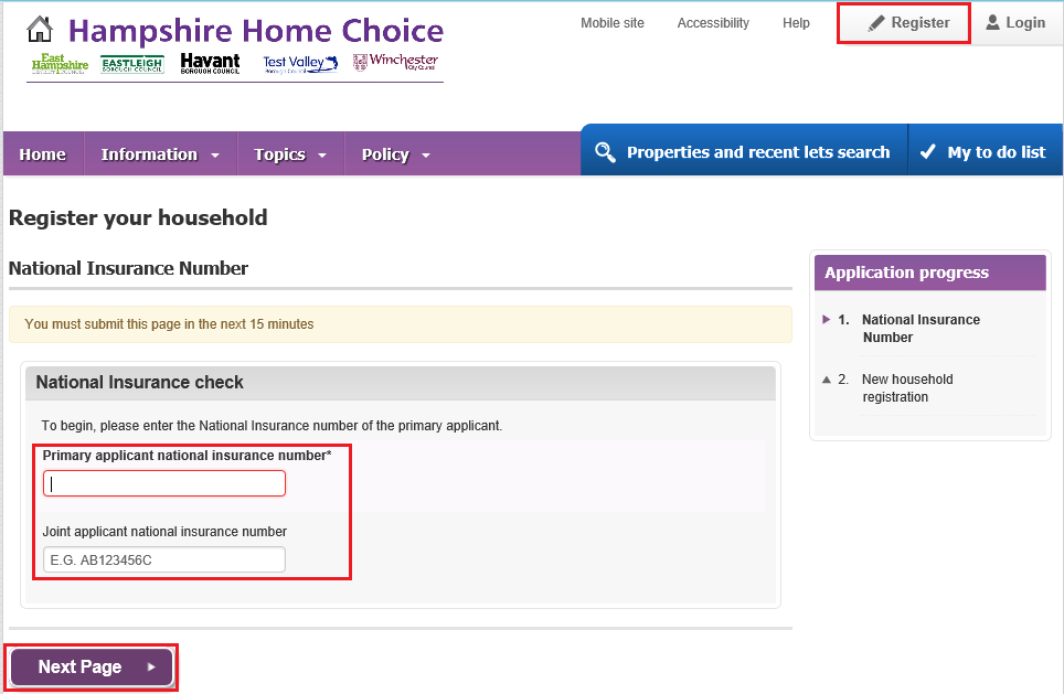 Help - Hampshire Homechoice